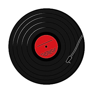 Retro Vinyl Album Record Player LP Art Red Design PopSockets Swappable PopGrip