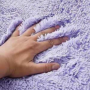 Super Soft Indoor Solid Area Rugs Fluffy Living Room Carpets for Children Bedroom Home Decor Nursery Rug Fuzzy Rug ( 3' x 5' , Navy )