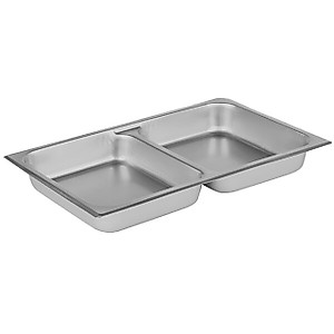 TrueCraftware-Full Size 2-1/2" Deep Stainless Steel Anti-Jamming Divided Steam Pan 24 Gauge- Chafing Steam Food Pan Anti-Jam Steam Table Hotel Pan for Restaurant Family Events Personal Catering Use