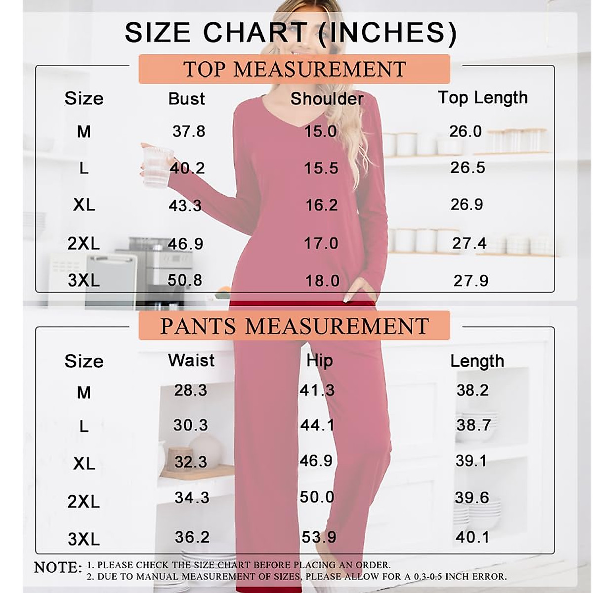 syoss Women's Fall Pajama Sets Long Sleeve Sleepwear Soft Comfy Pj Lounge Sets L, Spotted Blue