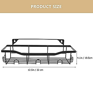 Zerodeko 5pcs Wall Mounted Wire Rack Produce Baskets with Hooks Soap Dish Kitchen Spices Rack Bathroom Organizer Shower Caddy Home Storage Accessories for Bathroom Kitchen Sink