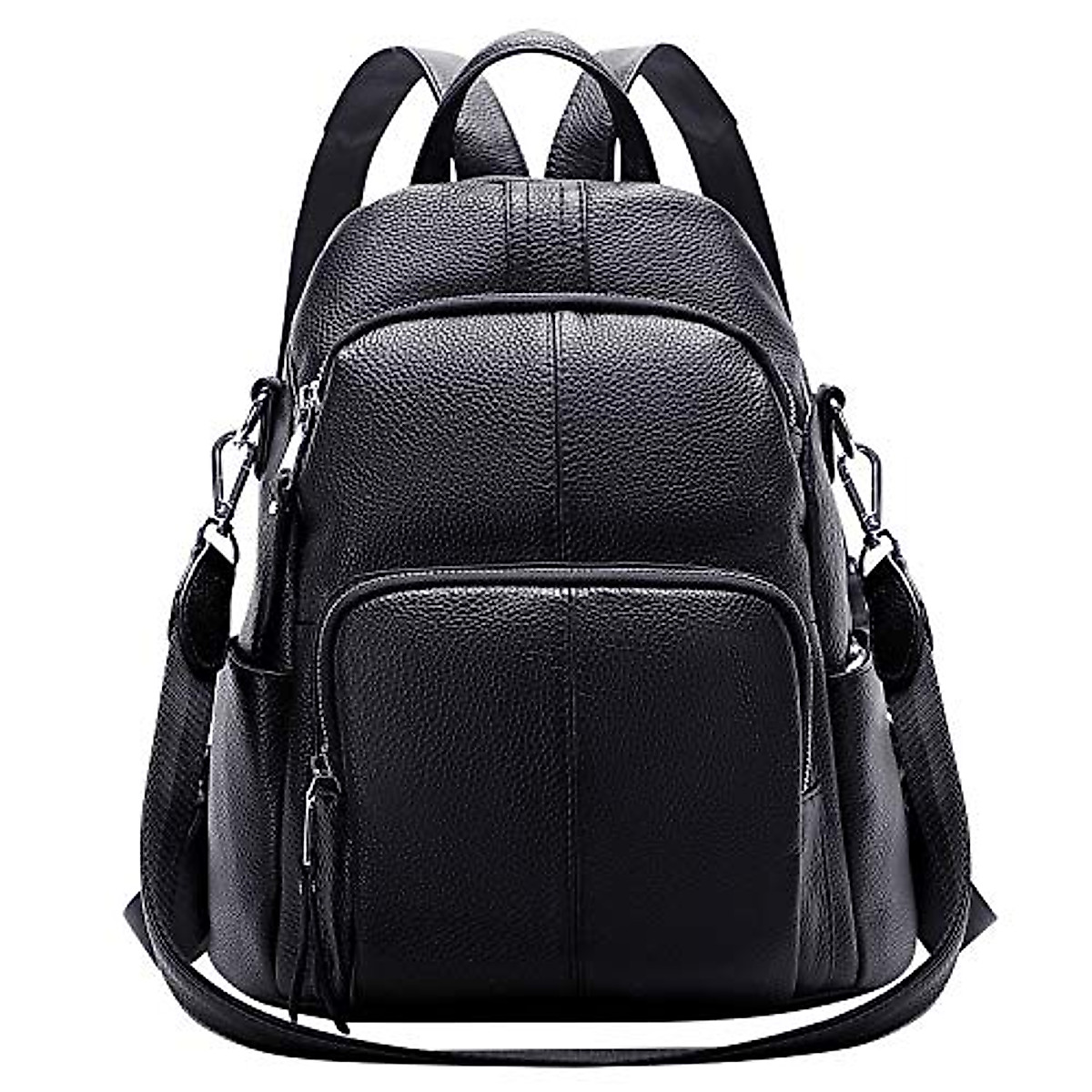 ALTOSY Soft Leather Backpack Purse For Women Anti-theft Backpacks Versatile Shoulder Bag Medium (S81 Black)