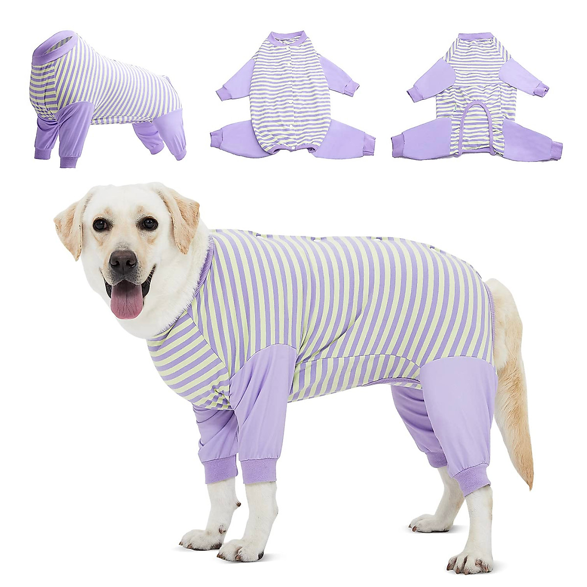 LovinPet Dog Surgery Recovery Suit - Professional Large Dog Recovery Suit Abdominal Wound Surgical Clothes Post-Operative Vest E-Collar Alternative Recovery Shirt Cut-Out Design of Abdomen,L
