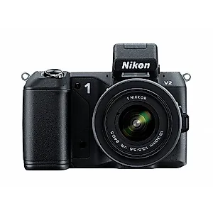Nikon 1 V2 14.2 MP HD Digital Camera with 10-30mm VR 1 NIKKOR Lens (Black)