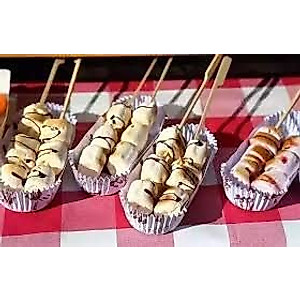 Gmark Bamboo Paddle Skewers 12" 100pc/Bag, Kabob Skewers, BBQ Skewers for Outdoor Grilling GM1075