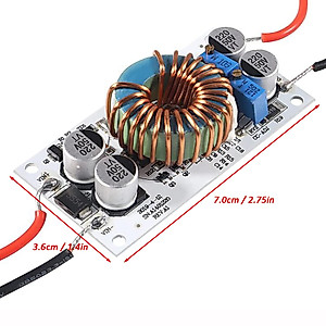 AEDIKO 3pcs DC-DC Boost Converter Module 10-40V to 10-50V 10A 250W Adjustable Step Up Voltage Regulator CC CV Power Supply Module