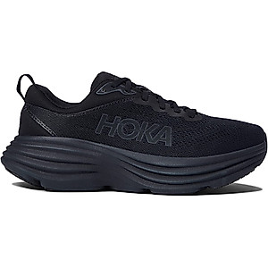 HOKA ONE ONE | Women's, Bondi 8 Road Running Sneakers (Black Monochrome - 9.5) (B) US