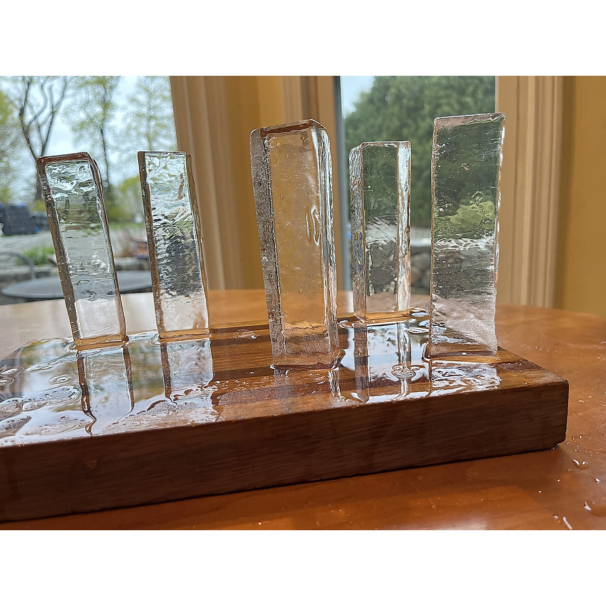 ClearlyFrozen High Capacity (Six 1.3” x 1.3” x 5” Ice Spears) Home Clear Ice Tray/Ice Maker With Multi-Size Mold Design Expandable to Six 1.3” x 2” x 5” Ice Slabs.