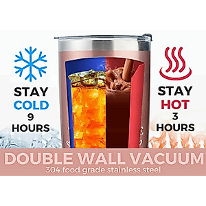 Onebttl Administrative Professional Day Gifts for Administrative Assistant, Secretary, 20 oz Stainless Steel Tumbler for Women - Thank You - Rose Gold