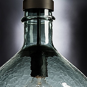 Urban Ambiance Luxury Modern Farmhouse Pendant Light, Medium Size: 20.375" H x 13" W, with Mediterranean Style Elements, Olde Bronze Finish, UHP2771 from The Hobart Collection