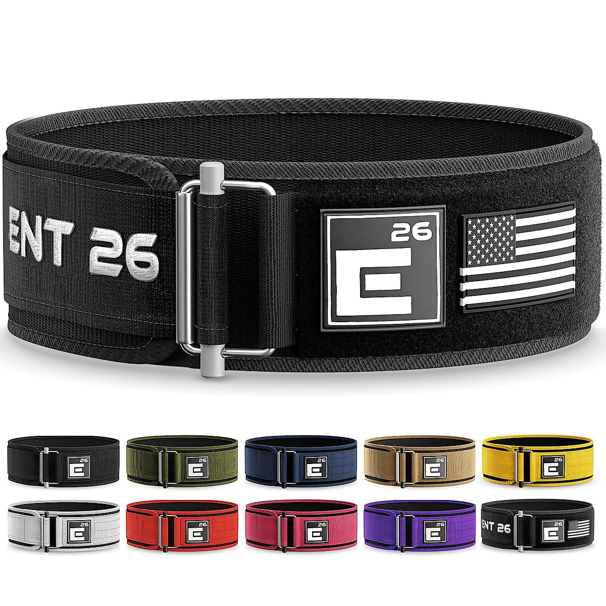 Self-Locking Weight Lifting Belt - Premium Weightlifting Belt for Serious Functional Fitness, Power Lifting, and Olympic Lifting Athletes - Training Belts for Men and Women (Medium, Black Custom