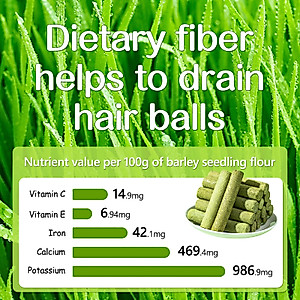 HavenJanny 50g Cat Grass Teething Stick, Freezed Drying Cat Grass Sticks Snacks for Cats, Edible Cat Treats for Teeth Cleaning and Hairball Removal