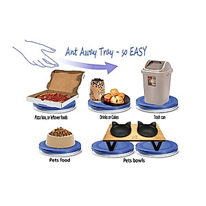 Yuwoda Ant Away Cat Dog Feeding Bowl Tray Ant Away Tray Pet Food Dish Safe Indoor Moats No Water No Plugged in Needed Automatic cat feeders