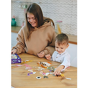 Funny Faces Games for 3+ Year olds Girls, Board Games for Toddler Age 3-5, 58 Piece - Kids Memory Matching Game for 2 to 4 Players, Crafts for Kids, Preschool Activities, Speech Therapy Materials