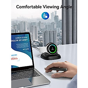 LVFAN for Samsung Galaxy Watch Charger, Fast Charging Smart Watch Charger Magnetic Dock, Charger Accessories Charging Station for Samsung Galaxy Watch 6/6 Classic/5 Pro/5/4/4 Classic/3, Active 2/1