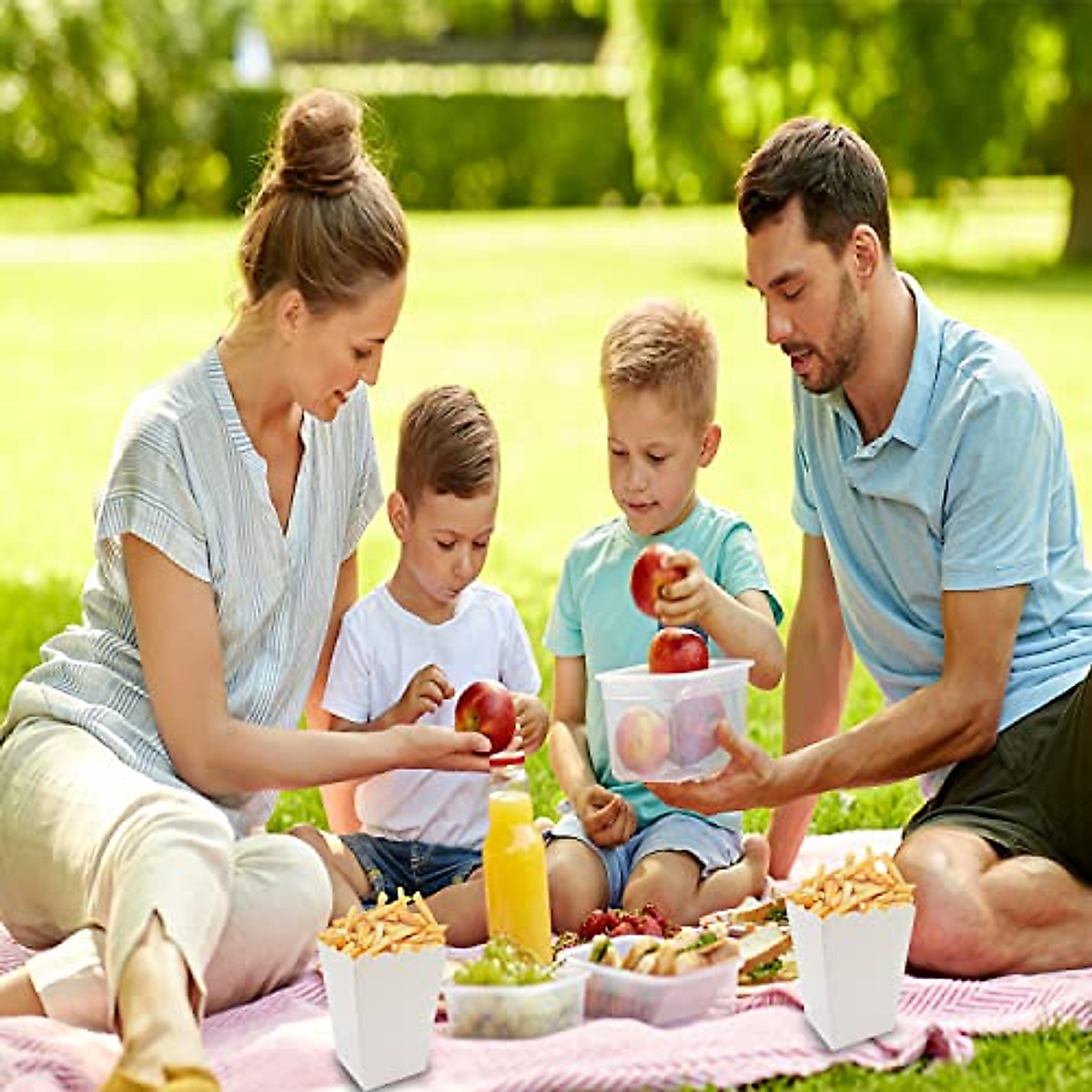 36 Pack White Popcorn Boxes, 2.2 x 4.2 x 3 inch Mini Popcorn Boxes for Movie Night Decorations