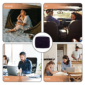 BESPORTBLE Inflatable Foot Rest Pillow Travel Footrest Cushion Outdoor Airplane Massage Stool Relax Cushion 2 Pcs (Grey Blue)