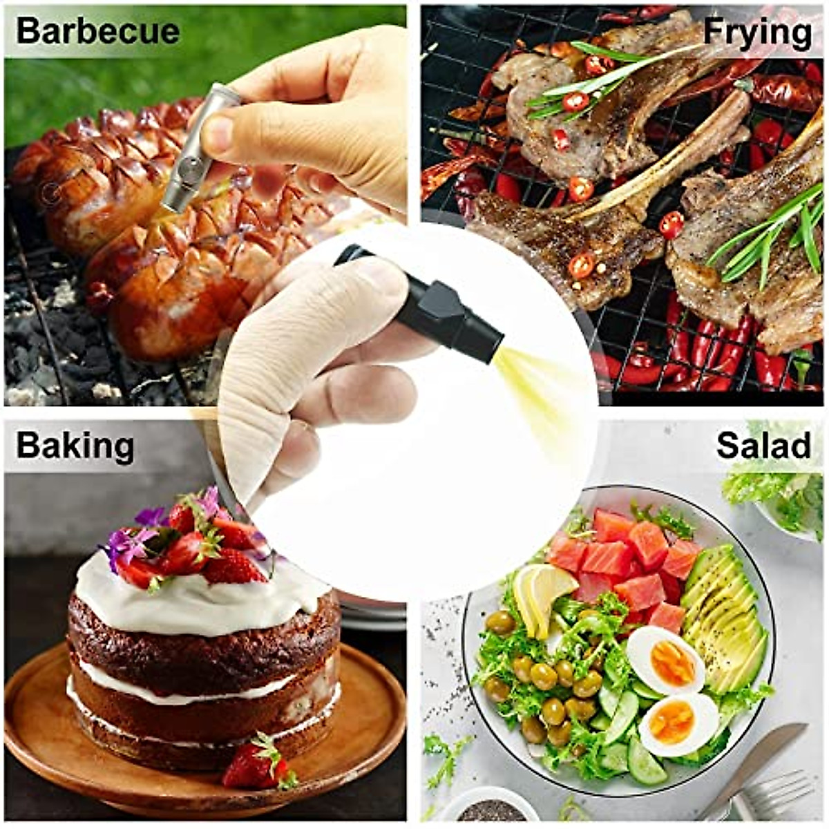 OMO Metal Ieak-proof Bottle (2nd Generation Upgrade Version) (Black）Portable Pepper Shaker (3 pack)