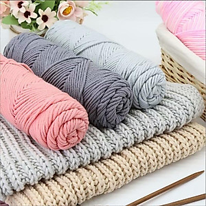 Soft Milk Cotton Knitting Wool Ball for DIY Hat and Scarves – Hand Weaving Technique - Crocheted Yarn Ball (Color : QRM-31)