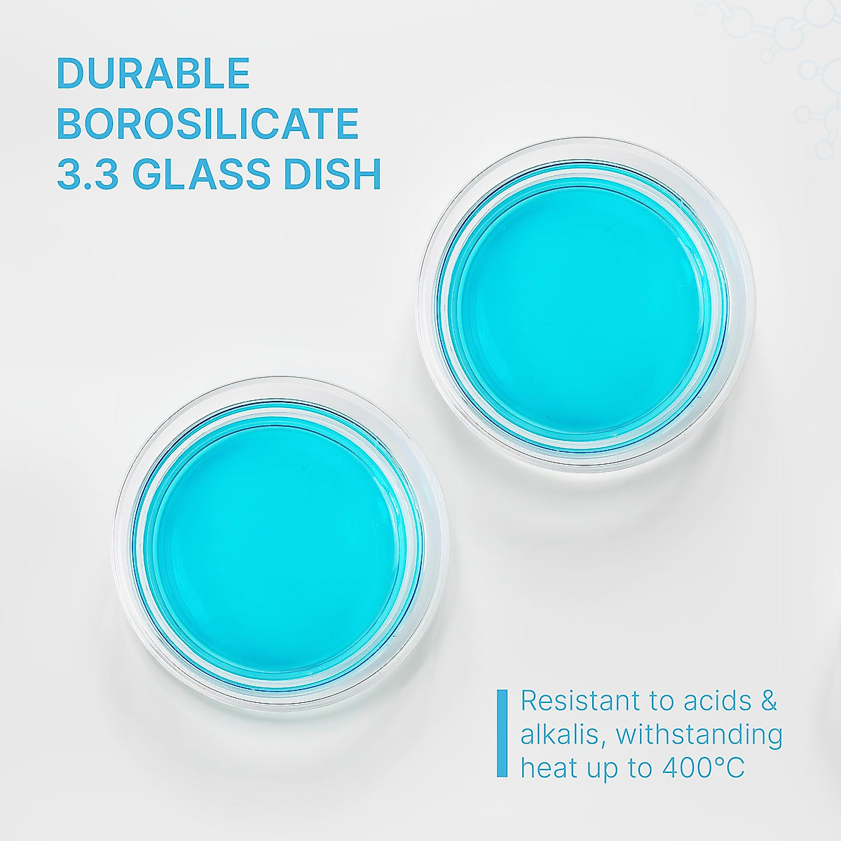 Microyn Borosilicate Glass Petri Dish with Lid, Tissue Culture Dish (60 mm, Pack of 20)