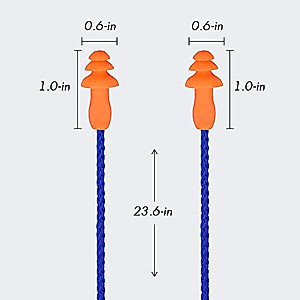 100 Pairs Ear Plugs for Sleeping, Reusable Silicone Earplugs Sound Blocking, Individually Wrapped Earplugs Ear Protection for Shooting