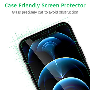 TALK WORKS Premium Tempered Glass Screen Protector for iPhone 12/12 Pro, IPhone 13/13 Pro, IPhone 14 - Includes Installation Tray, Anti-Glare, Crack Proof, Ultra Thin (Pack of 3)