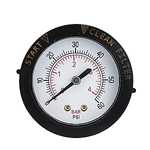 Household Garden Products Sand Cylinder Pressure Gauge G1/4 Male Thread Easy Installation Reliable Practical Swimming Pool Accessories
