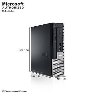 Dell Optiplex 9010 Ultra Small Desktop PC, Intel Quad Core i5 Processor, 16GB RAM, 512GB Solid State Drive, Windows 10 Professional, DVD, HDMI, Bluetooth, Keyboard, Mouse, WiFi (Renewed)