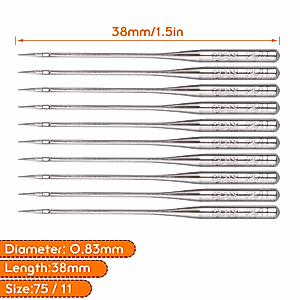 STARVAST 30 Pcs Embroidery Sewing Machine Needles Size 75/11 130/705H HAx1 Sewing Needles for Brother Sewing Machine (3 Pack of 10 Needles)