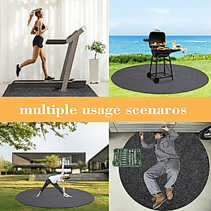 79 inch Dia Round Hot Tub Mat,Above-Ground Pool Protector Mat,Anti-Slip Water-Absorbent Hot Tub Mat,Large Inflatable Hot Tubs Floor Pad,Washable Reusable for Hot Tubs Mat.