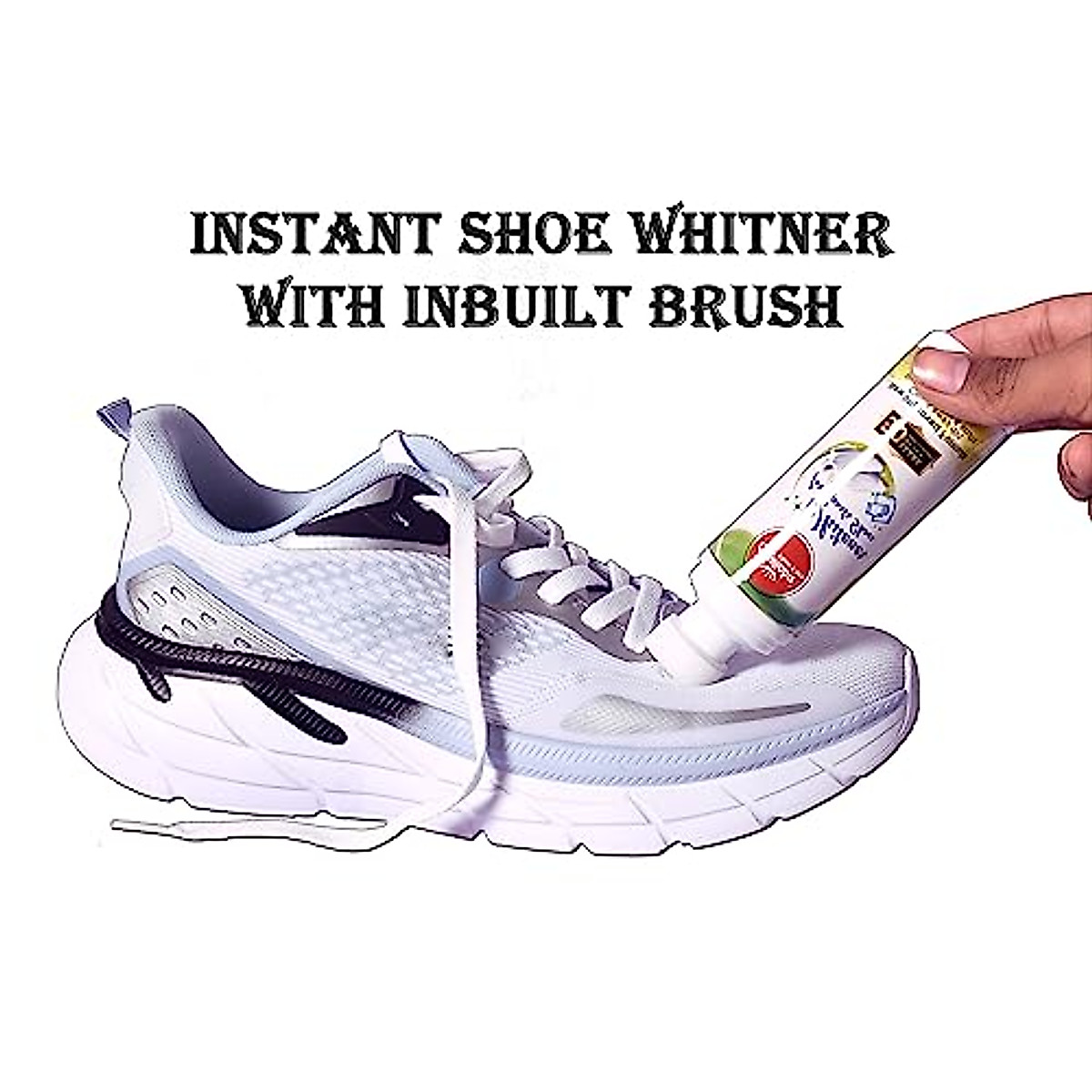 ZIG ZAG Instant Shoe Whitner for Sport Shoes,Sneakers and more Includes Sponge Applicator Easy-to-use Lid Brush Whitener Pack of 3