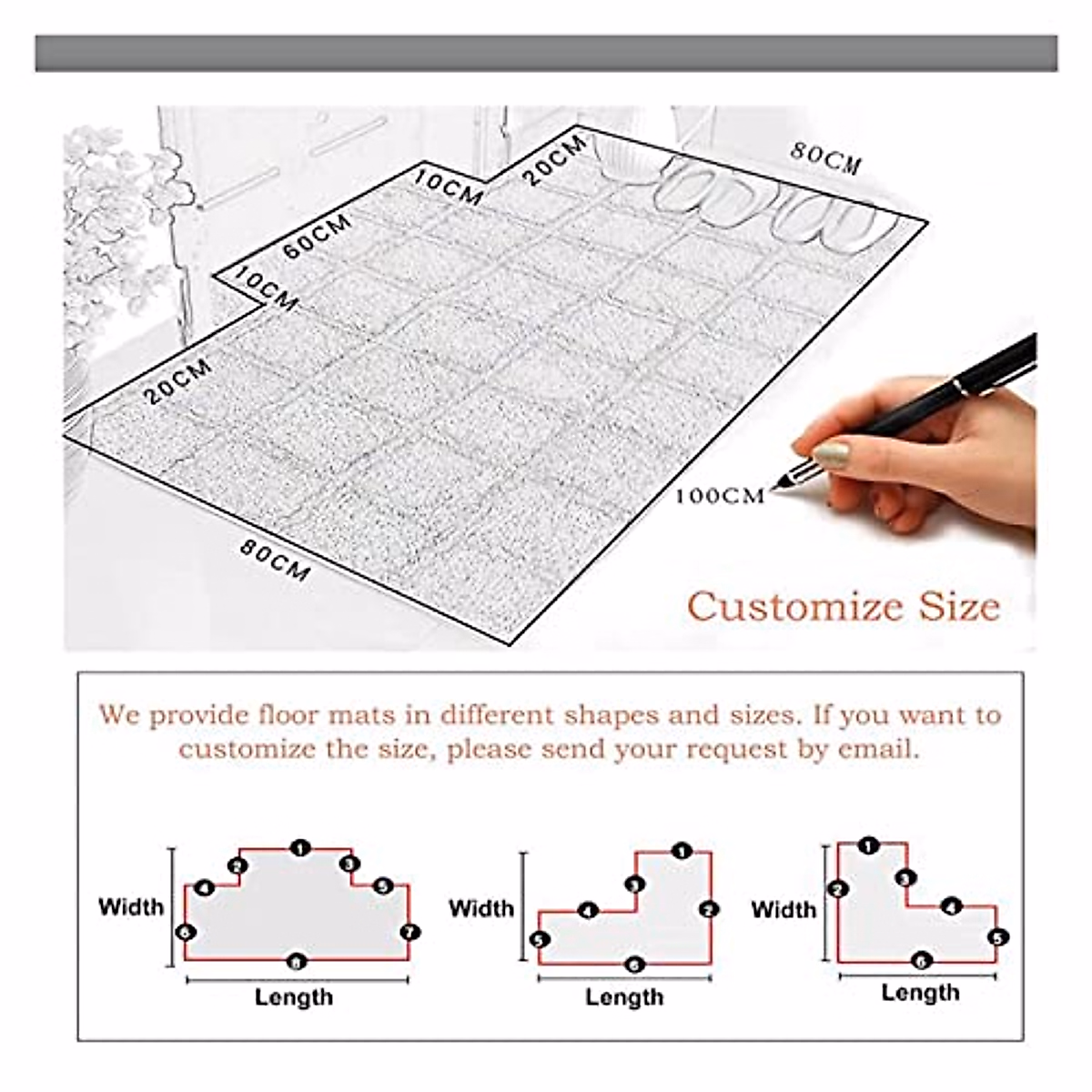 Clear PVC Desk Chair Mat Transparent Home Floor Protector mat Chairmats Non-Slip, wear-Resistant,1mm Thick Clear Floor Protector Carpet for Hard Surface Floors, Non Slip Easy Clean Area Rug Pad,61/91/