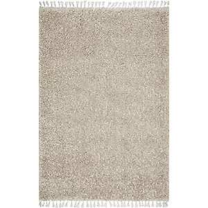 nuLOOM Neva Modern Tasseled Shag Area Rug, 5' 3" x 7' 7", Beige
