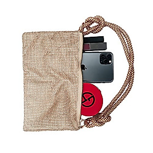 OOTD LAND Evening Clutch Bag Sparkly Rhinestone Purse for Wedding Engagement Ladies Sparkling Party (Gold-S)