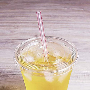 Karat C9006 7.5" Jumbo Straws (5mm Diameter), Poly-Wrapped, Assorted, Striped Colors (Case of 8000)