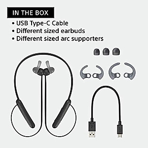 Sony WI-SP510 Extra BASS Wireless in-Ear Headset/Headphones with mic for Phone Call Sports IPX5 Bluetooth, Black (WISP510/B)