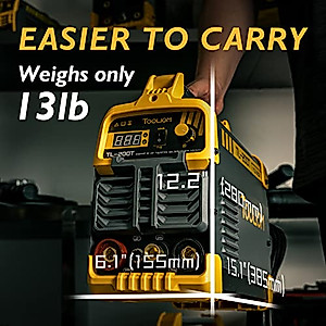 TOOLIOM 200A TIG Welder High Frequency TIG 110V/220V Dual Voltage TIG/Stick/Arc 2 in 1 IGBT Digital Inverter Welder TIG Welding Machine