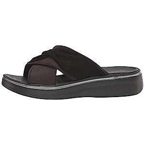 BZees Womens Take A Bow Slide Sandal Black 6.5 M