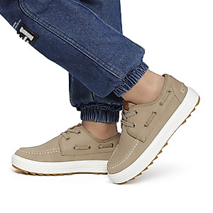 Bruno Marc Boy's Boat Shoes Slip on Loafers Dress Casual School Shoes,Size 1 Little Kid,Tan,SBLS2336K