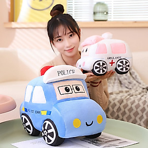 3D Cartoon Ambulance Throw Pillow Hugging Ambulance Plush Ambulance Stuffed Animal Toys Ambulance Pillow Sofa Cushion Ambulance Gift for Kids Or Lovers In Valentine's Day, Christmas or Birthday