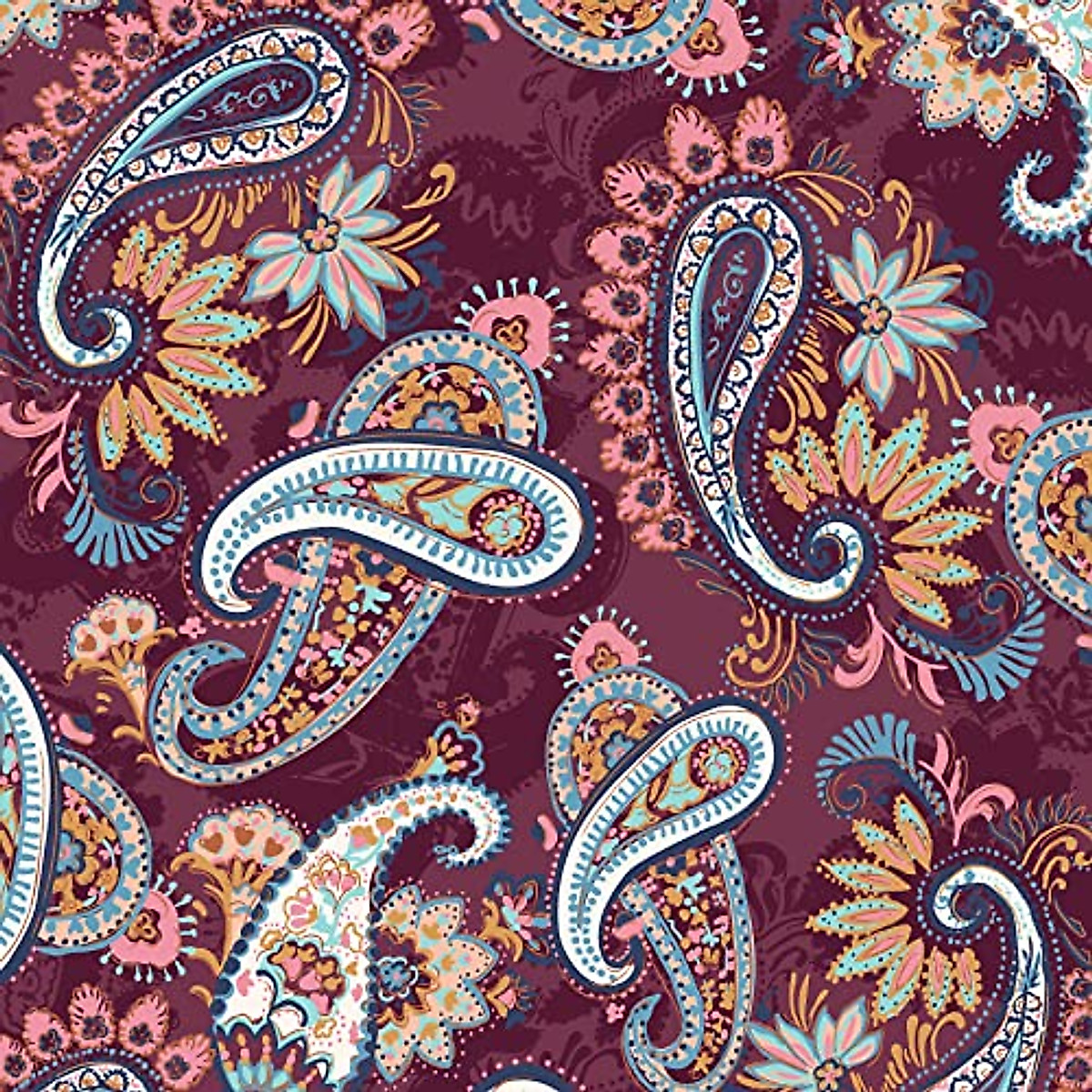 Vera Bradley Women's Cotton All in One Crossbody Purse With RFID Protection, Paisley Jamboree - Recycled Cotton, One Size