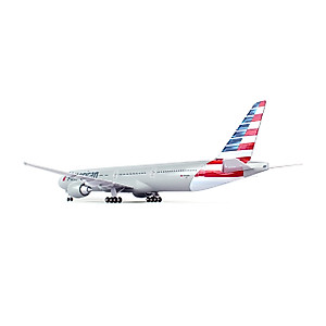 Daron Skymarks SKR715 American 777-300 New Livery Airplane Model Building Kit with Gear, 1/200-Scale , White