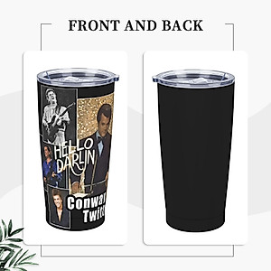 LUNKIND Conway Musics Twitty 20 oz Stainless Steel Insulated Car Sippy Cup With Lid Travel Mug for Cold Hot