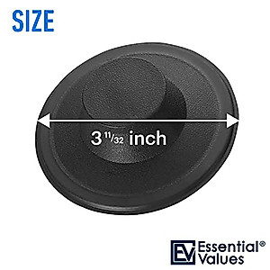 Kitchen Sink Stopper (#STP-PL) - Black Plastic Sink Plug Drain Stopper - Replacement Garbage Disposal Stopper | Kitchen Sink Drain for Kohler, Insinkerator, & Waste King