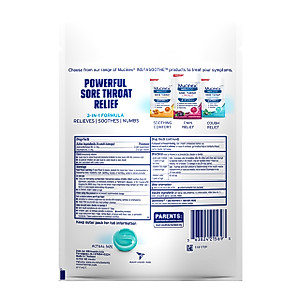 Mucinex InstaSoothe Sore Throat + Cough Relief Alpine Herbs & Mint Flavor, Fast Acting, Cooling Comfort, Powerful Sore Throat Oral Pain Reliever, 40 Medicated Drops (40 Count (Pack of 5))