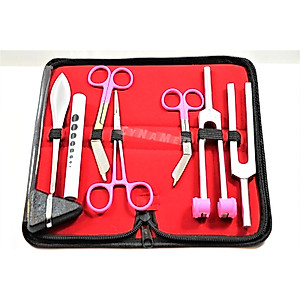 New Premium Set of 7 pcs Reflex Percussion Taylor Hammer Penlight Tuning Fork C 256 C 512 Bandage Scissors 5.5 and 4.5 Inches Hemostat Forceps 5.5 Inches CYNAMED