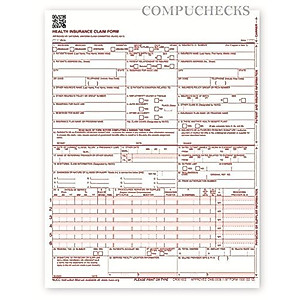 Compuchecks New Cms 1500 Claim Forms - Hcfa (Version 02/12) (500 Sheets), 7106