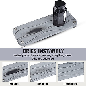 Kitchen Sink Caddy, Water Absorbing Stone Tray for Sink, Dries Instantly Kitchen Sink Organizer with Stainless Steel Feet Sink Tray for Soap Water Bottles Candles Protection Modern Home 2PCS