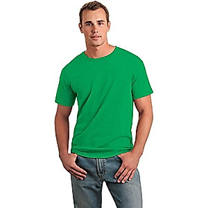 Gildan Adult Softstyle Cotton T-Shirt, Style G64000, Multipack, Heather Irish Green (2-Pack), Medium