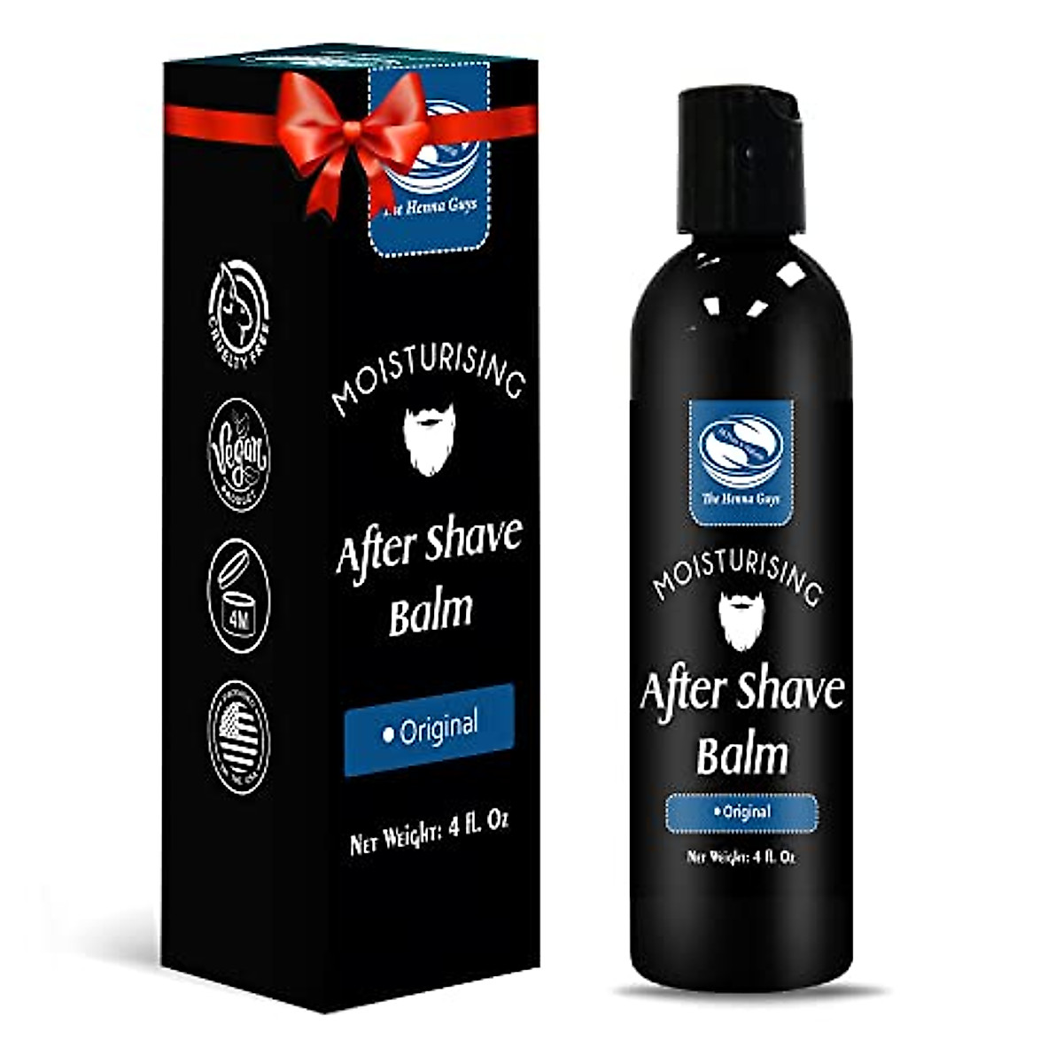 The Henna Guys 4 fl. Oz Aftershave Balm, Unscented, Excellent Aftershave Lotion, Soothes and Moisturizes After Shaving. Takes away Dryness